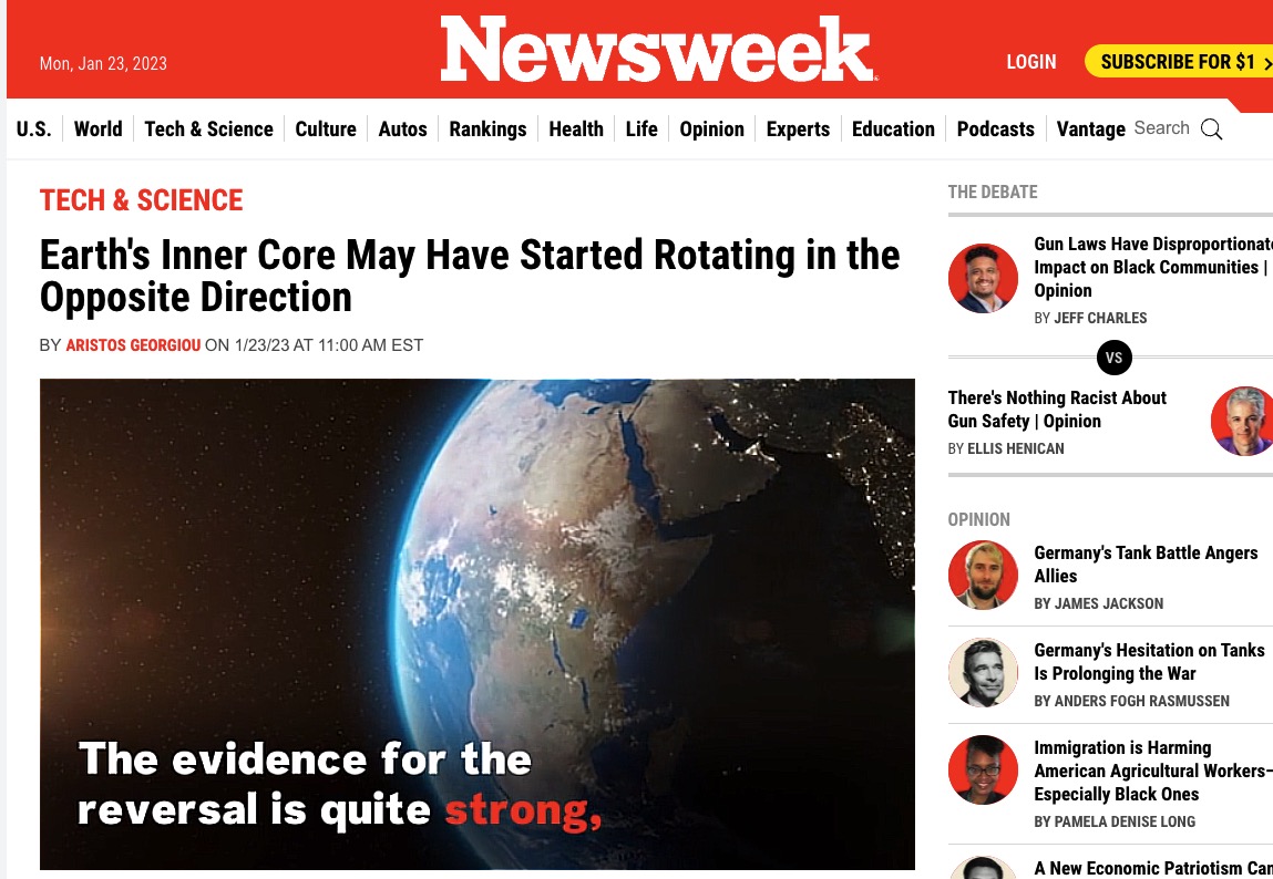 The Rotation Of The Earth's Inner Core May Be Reversing, Scientists ...