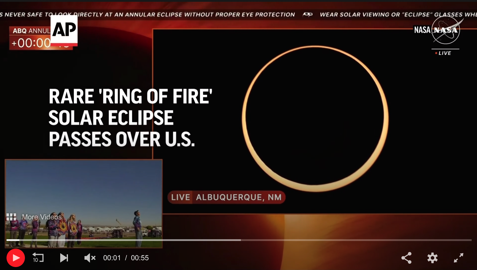 ‘Ring Of Fire’ Eclipse Brings Cheers And Shouts Of Joy As It Moves ...