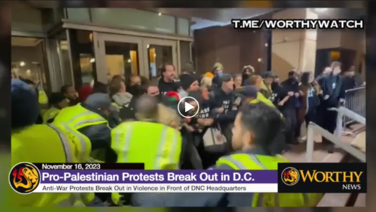 Anti-Israel Protest Erupts Outside The DNC Headquarters In Washington ...